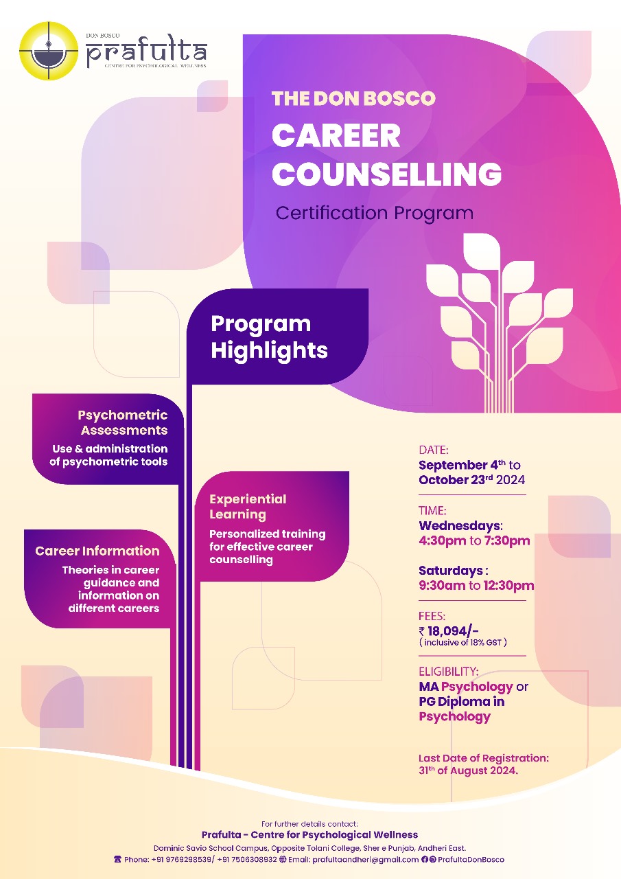 The Don Bosco Career Guidance Certification Program | Prafulta - Centre ...