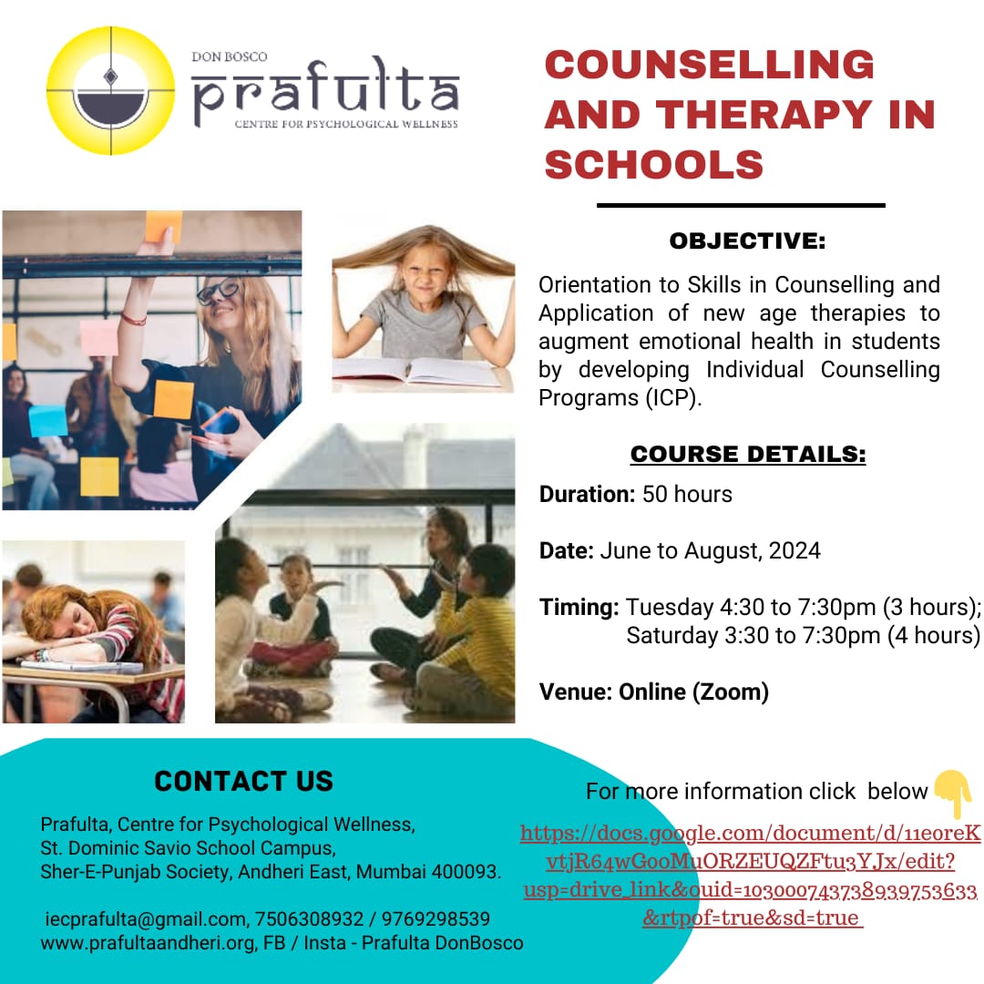 Trainings | Prafulta - Centre for Psychological Wellness